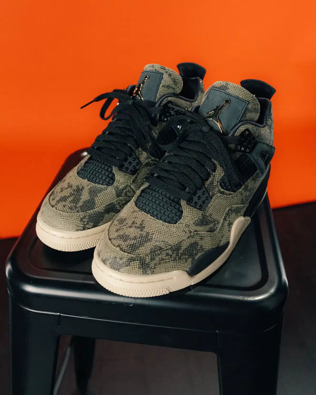 Tyler Reddick unveils a camouflage Air Jordan 4 PE ahead of the 2026 ...