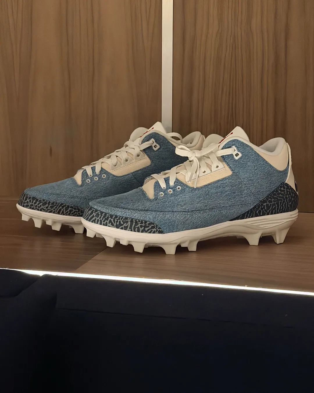 The Levi's x Air Jordan 3 Cleats spotted before Super Bowl LX - SELECTA ...
