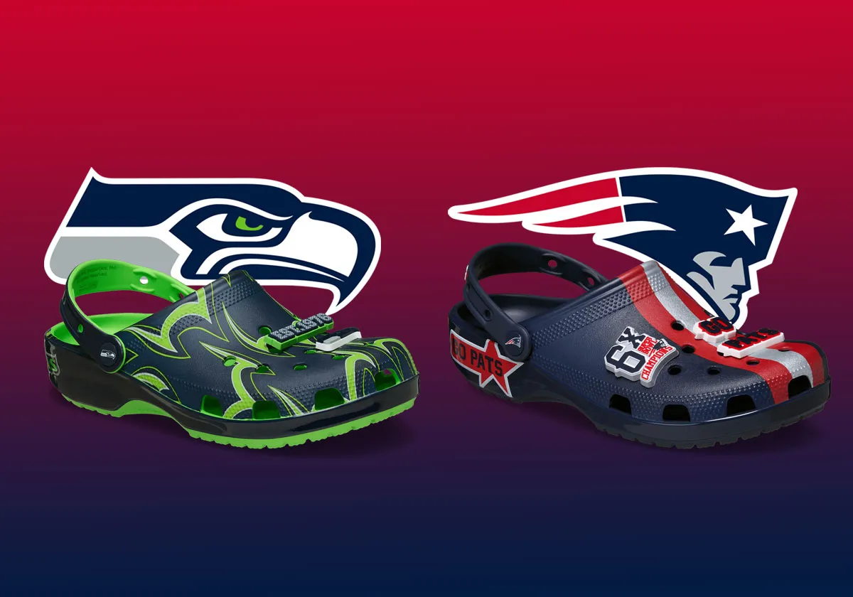 Crocs envisions a Super Bowl LX between the Patriots and the Seahawks ...